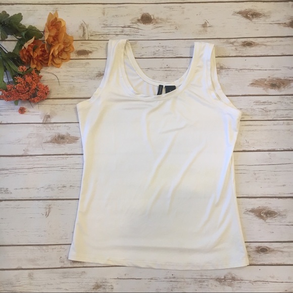 new directions | Tops | New Direction Stretch White Basic Top | Poshmark